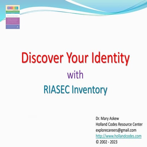 Discover Identity with RIASEC Inventory | PDF