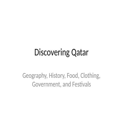 Qatar Presentation | PPT