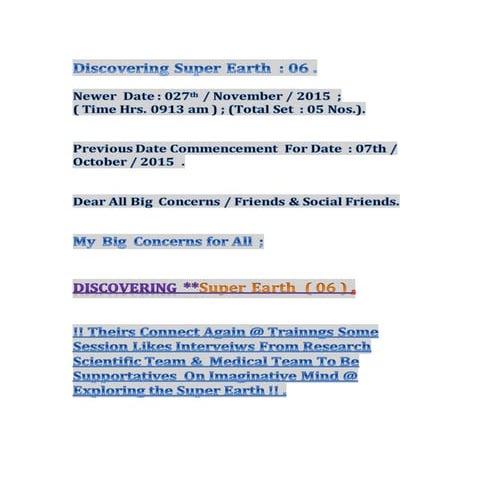 Discovering super earth 06 | DOCX