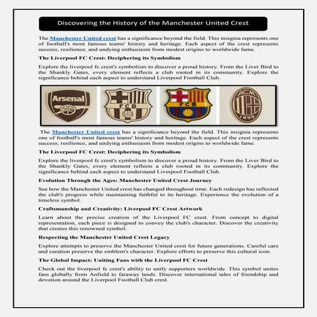 Discovering the History of the Manchester United Crest | PDF