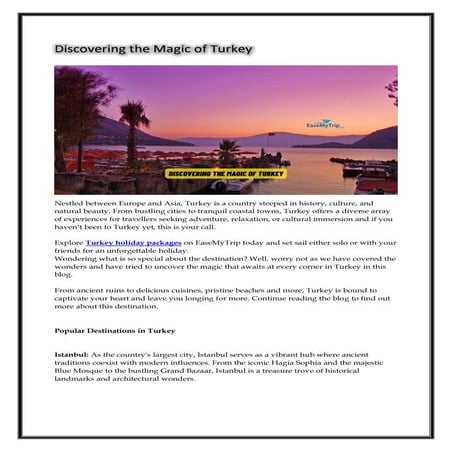 Explore the Best of Turkey with a 7 Days 6 Nights Tour Package (1).pdf