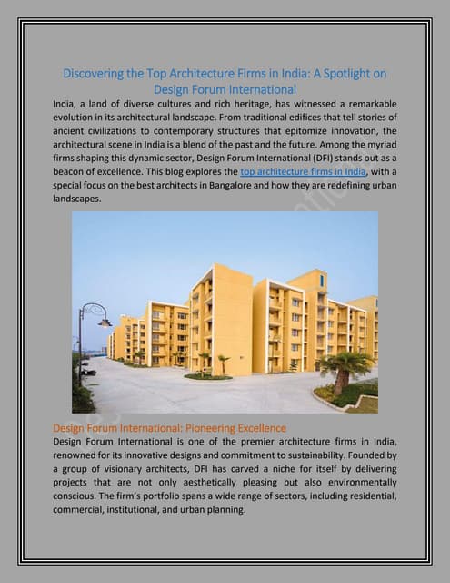 Discovering the Best Indian Architects A Spotlight on Design Forum ...