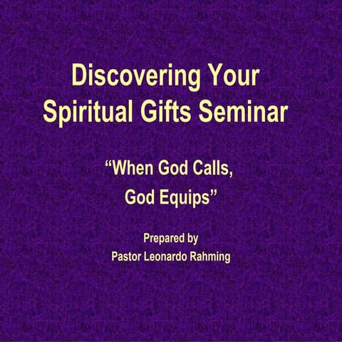 Discovering Your Spiritual Gifts | PPT