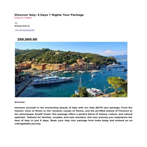 Discover Italy_ 8 Days 7 Nights Tour Package.pdf