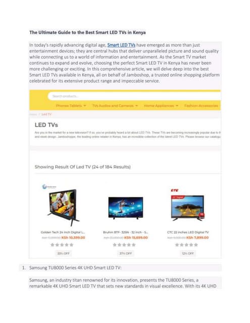 Discover Jamboshop's Best Smart LED TVs in Kenya.ppt