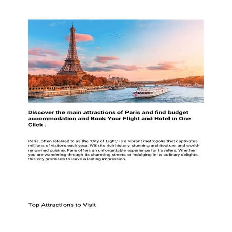 Paris Your Way: A Complete Hop On Hop Off Paris France Experience | PDF