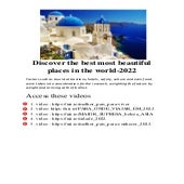 Discover the most beautiful places in the world | PDF