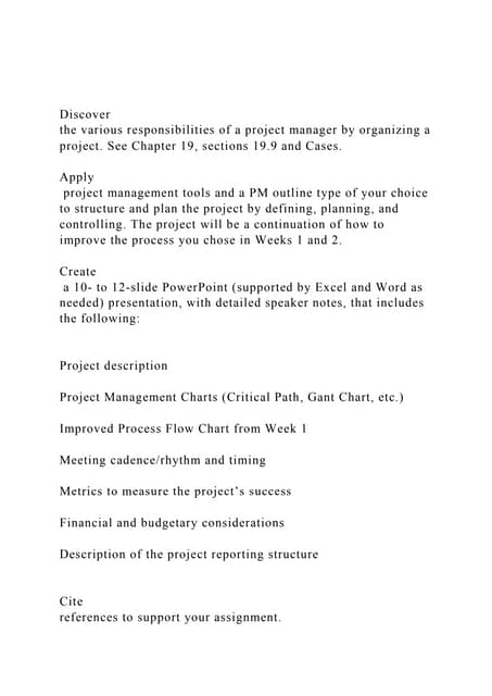 Please review Review the various responsibilities of a project.docx