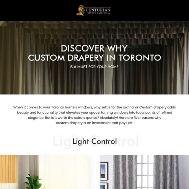 5 Reasons to Splurge on Custom Drapery | Toronto | Centurian Window ...