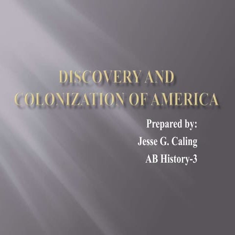 Discovery and colonization of america | PPTX