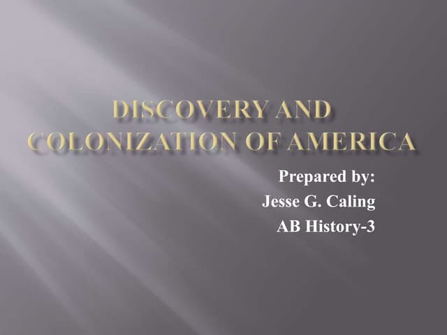 Early American and Colonial Period | PPTX