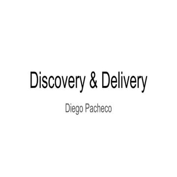 Discovery & Delivery ~ DTA | PDF