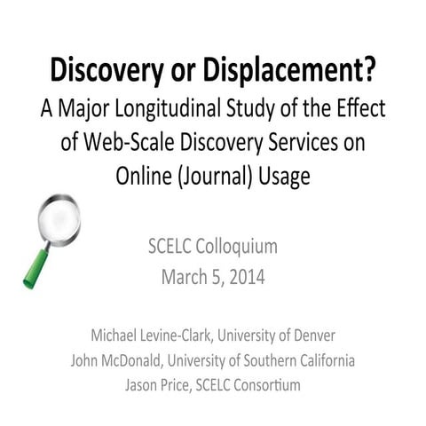 Discovery impact scelc colloquium 2014mar05 | PPT