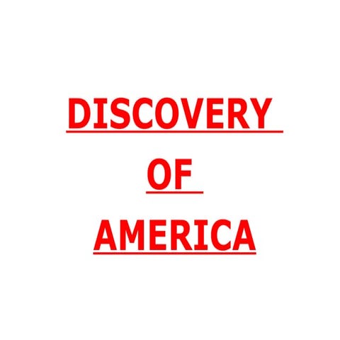 Discovery of america | PPT