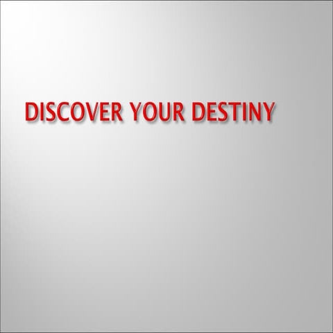 Discover your destiny | PPT