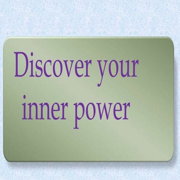 Discover your inner power | PPT