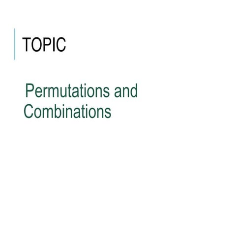 permutation and combination | PPT