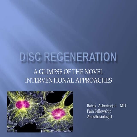 Disc regeneration | PPTX