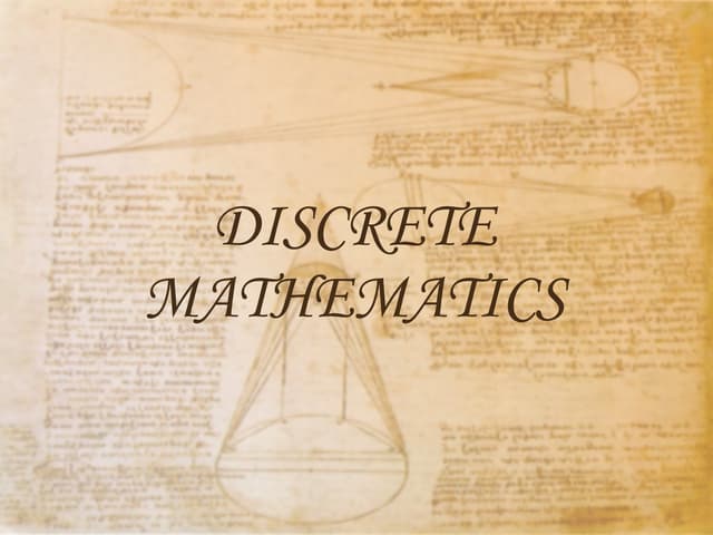 Discrete Mathematics Lecture | PPT Discrete Mathematics Lecture | PPT