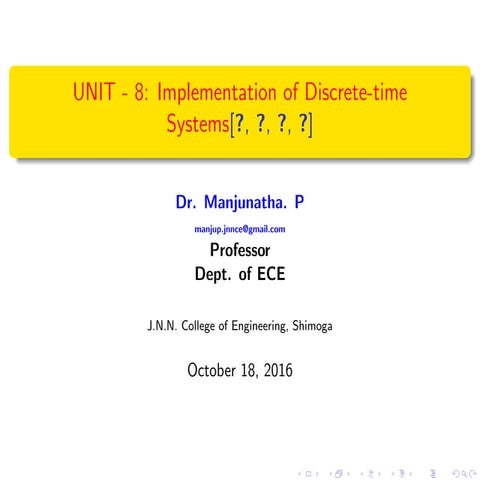 discrete-time-systems and discetre time fourier | PPT