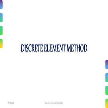 Discrete Element Methods Pptx
