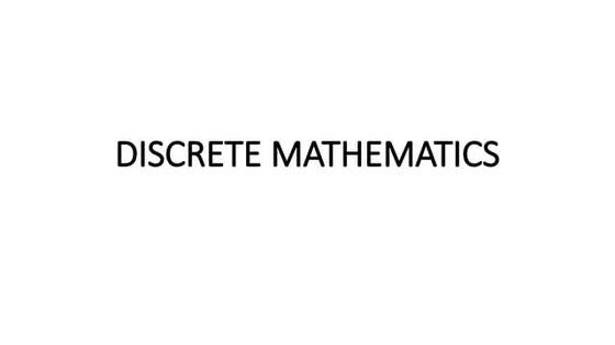 Discrete Mathematics Logical Connectives Ppt