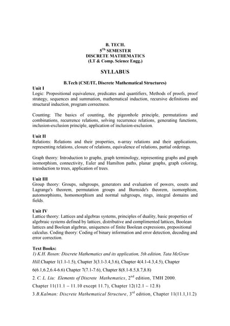 Discrete Mathematics Lecture Notes | Pdf