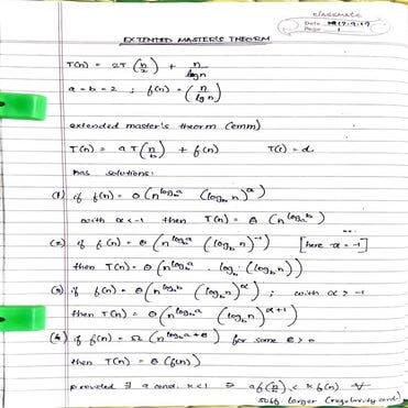 Discrete maths# Extended master's theorem | PDF