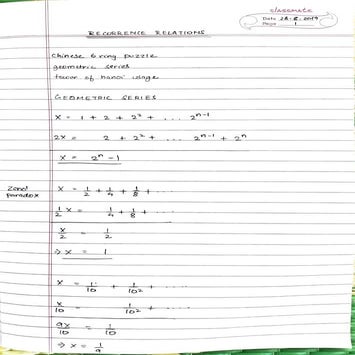 Discrete maths# Recurrence relations | PDF