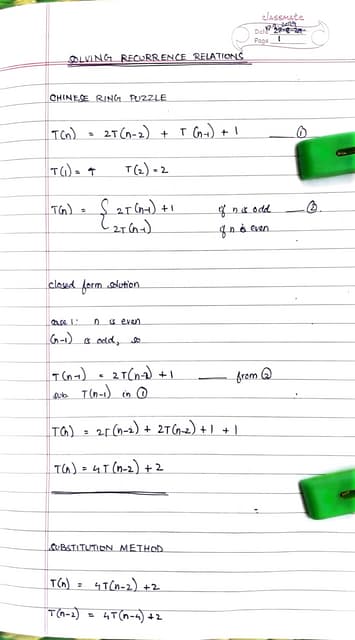 Discrete Maths Solving Recurrence Relations 2 Pdf 1744