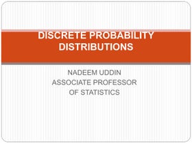 Discrete uniform distributions | PPT