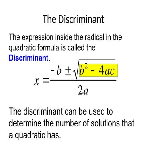Discriminant that Characterizes the Roots of a Quadratic Equation.pptx