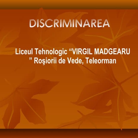 Discriminarea | PPT
