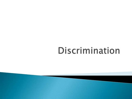 Discrimination | PPTX