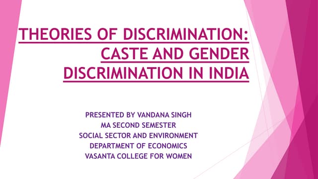Discrimination PPT | PPTX