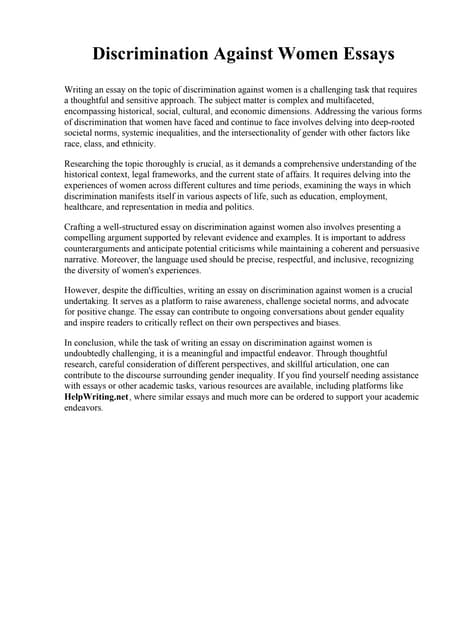 Essay On Discrimination Against Women.pdf
