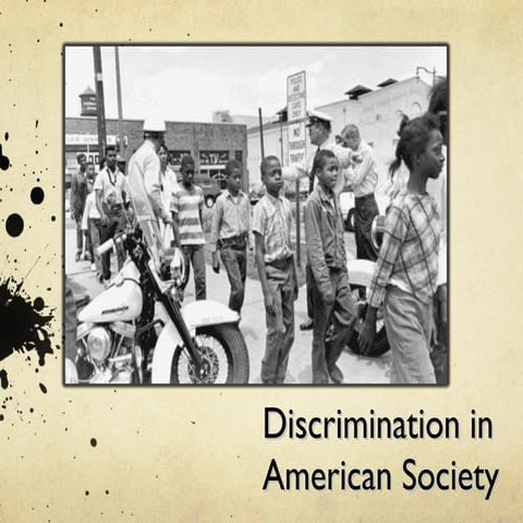 Discrimination in american society | PPT