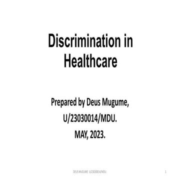 Discrimination in Healthcare.pptx