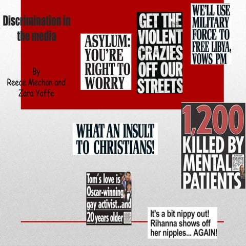 Discrimination in the media | PPTX