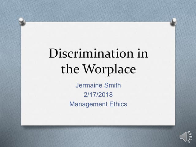 Ways Of Tackling Discrimination At Work Place.pptx
