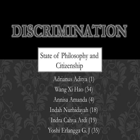 Discrimination sop fix | PPT