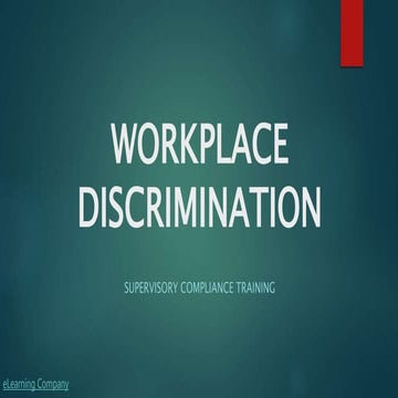 Discrimination in employment | PPTX
