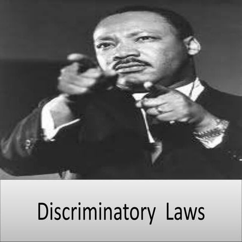 Discriminatory laws | PPTX | Debated Sensitive Social Issues ...