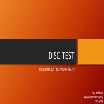 Disc test | PPTX