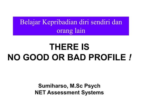 Materi Training DISC Personality Bagian 2 | PPT