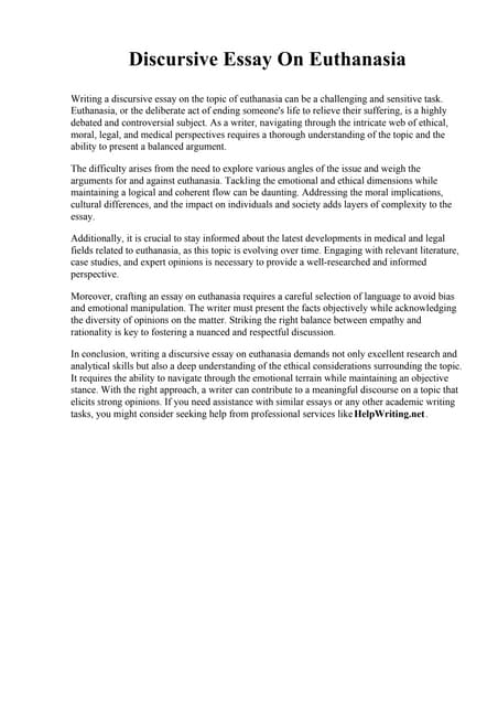 Argumentative Essay About Euthanasia.pdf