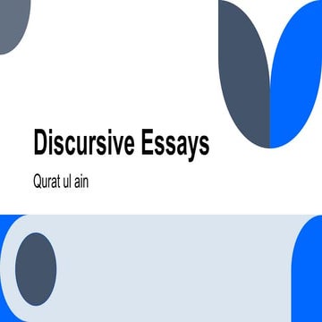 Discursive Essays in English Language ppt | PPTX