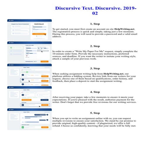 Discursive Text. Discursive. 2019-02. Online assignment writing service ...