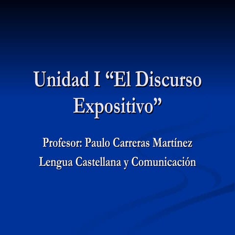 Discurso Expositivo 2º Medio | PPT