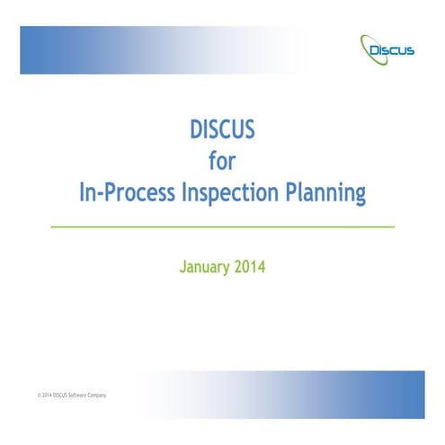 Discus In-Process Inspection Planning | PDF